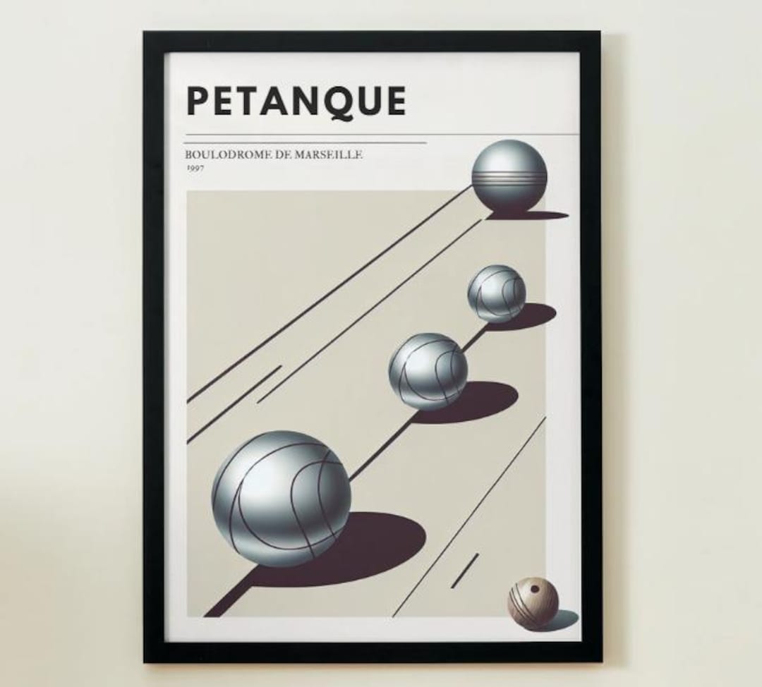 Minimalist Petanque Poster - Etsy