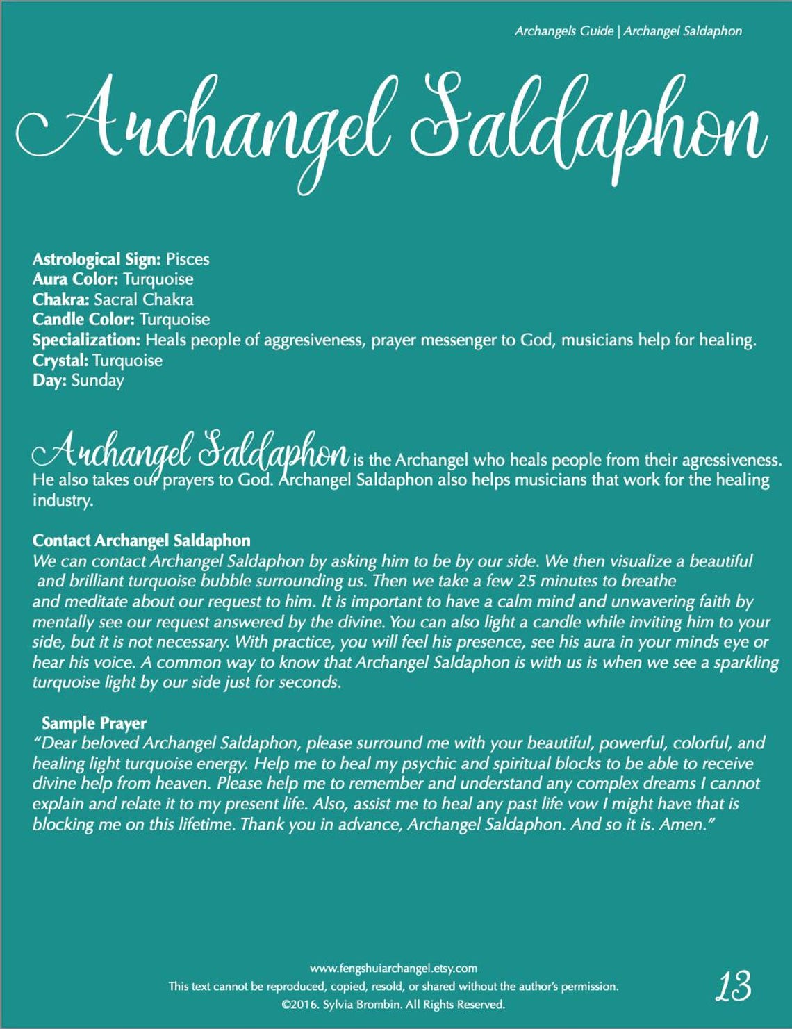 Archangel Facts Short Guide - PDF File - Etsy