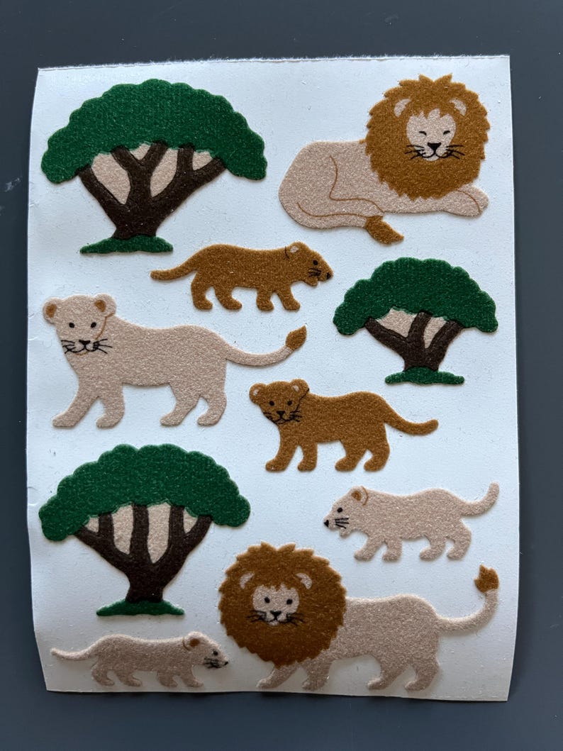 Maxi Sandylion Fuzzy Sticker - Etsy