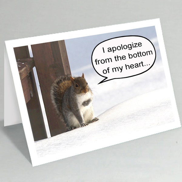 Funny Apology Card - Etsy