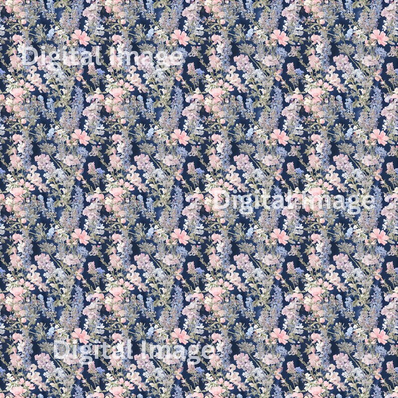 Floral Digital Papers, Seamless Floral Pattern, Spring Floral ...