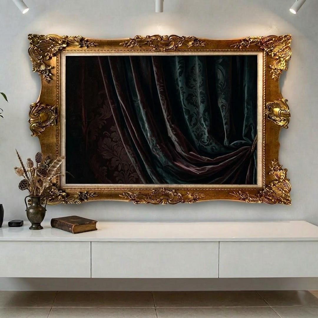 Ornate Baroque Gold TV Frame: Handmade Baroque Style L88881VV - Etsy