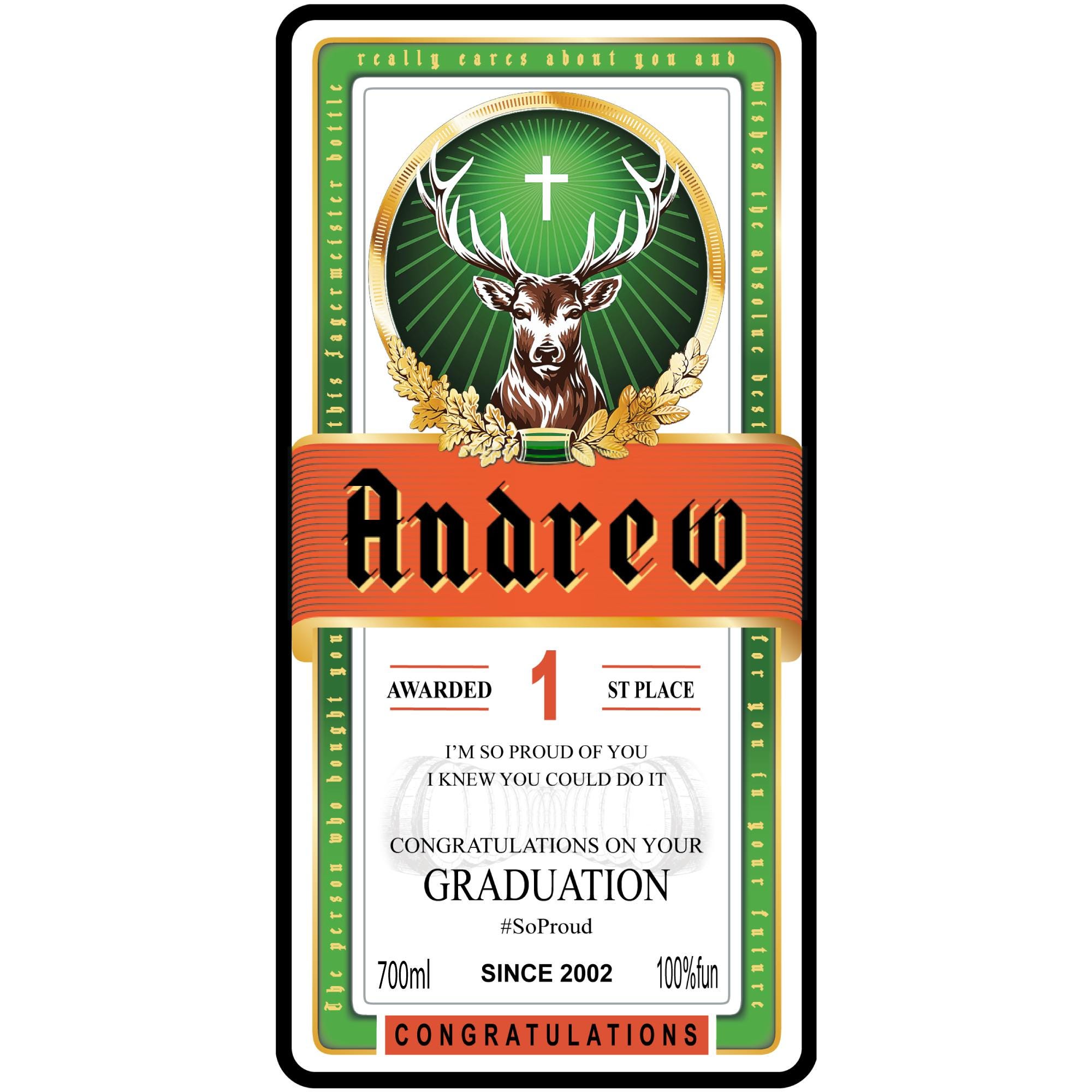 Jagermeister Customized Download 700ml, Printable Jager Label Editable ...