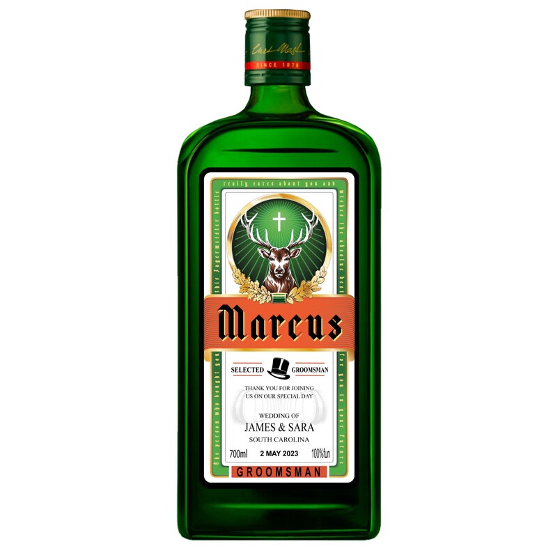 Jagermeister Customized Download 700ml, Printable Jager Label Editable ...