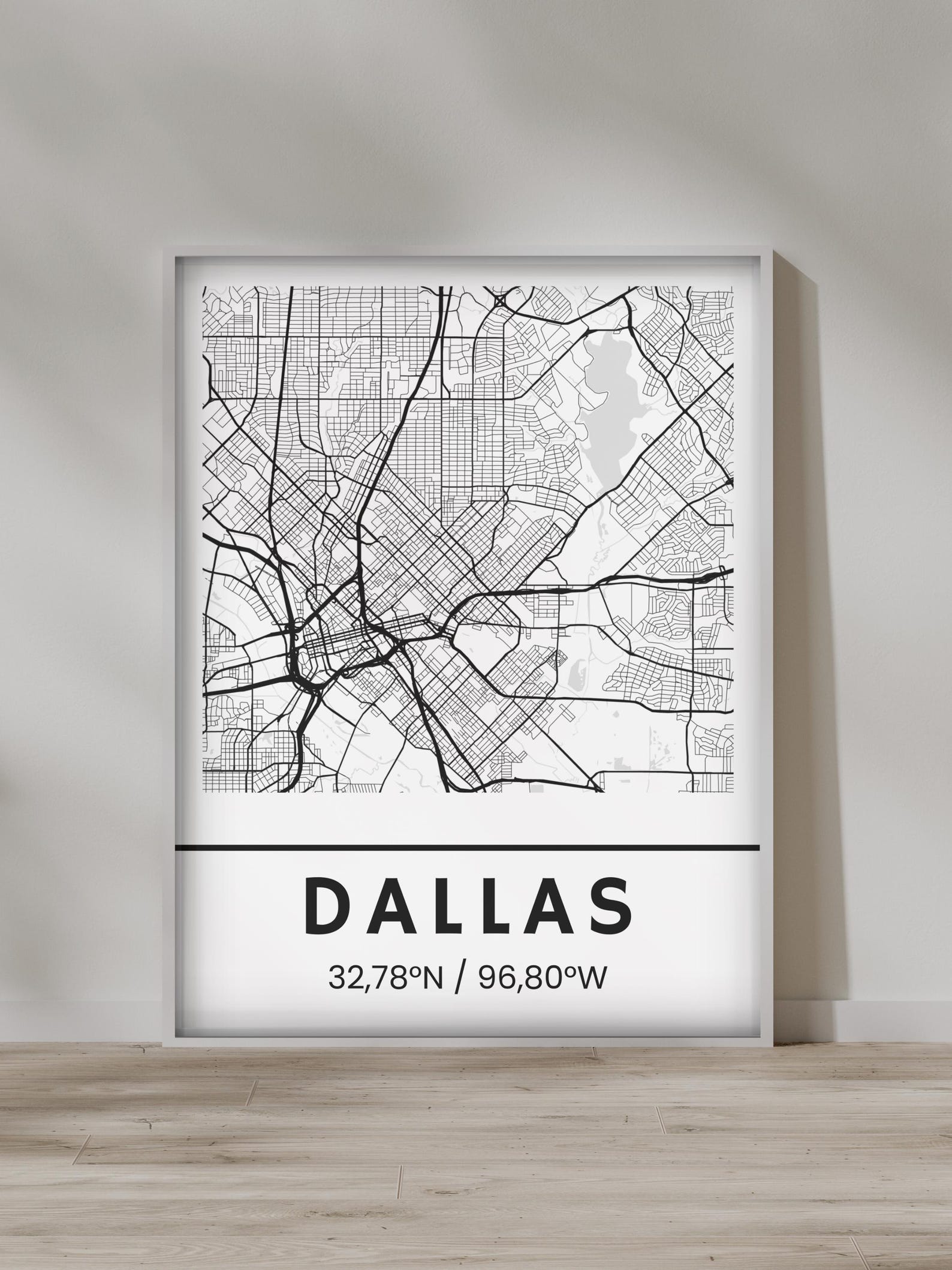 Dallas Map Poster - Etsy