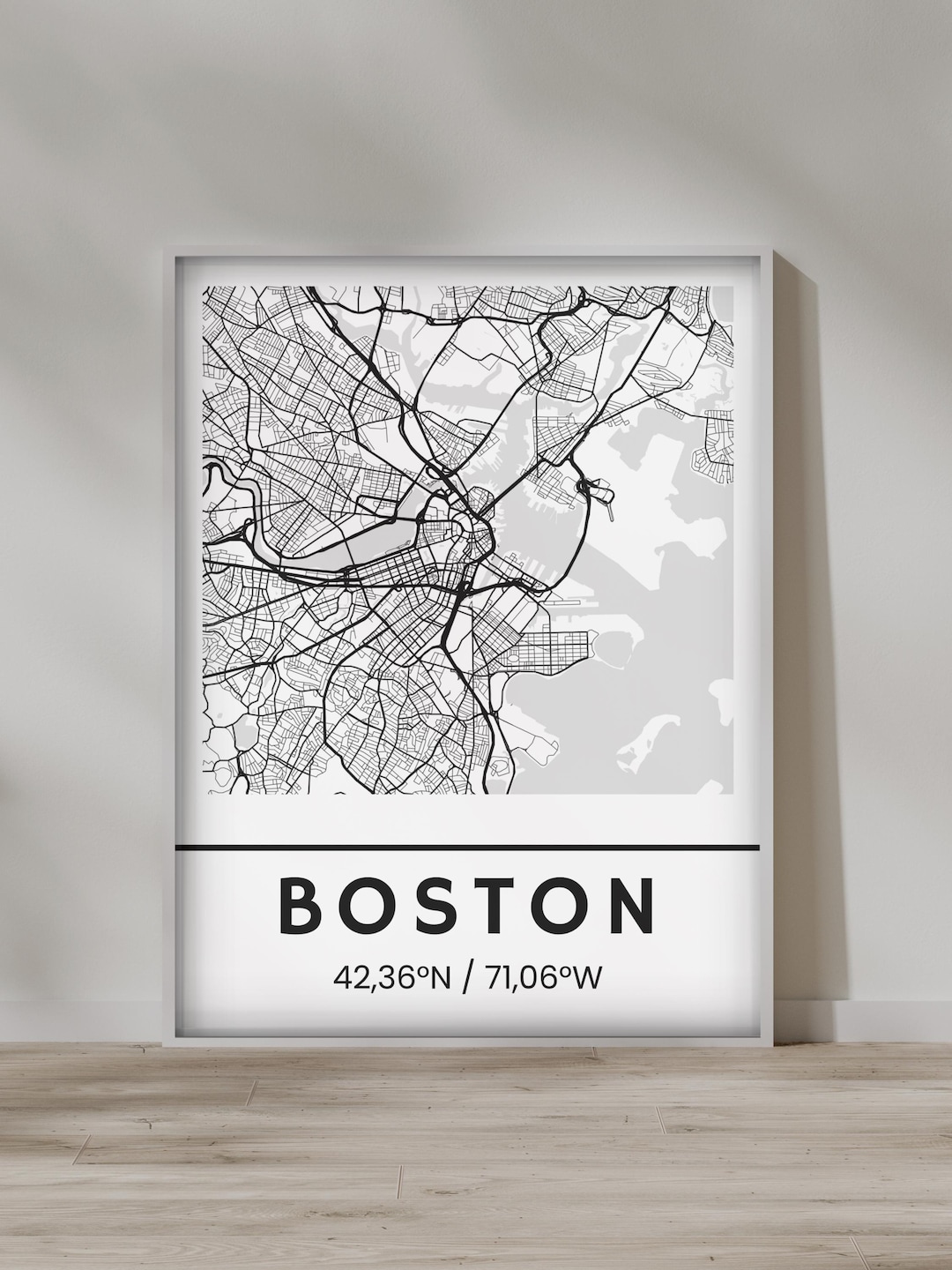 Boston Map Poster - Etsy