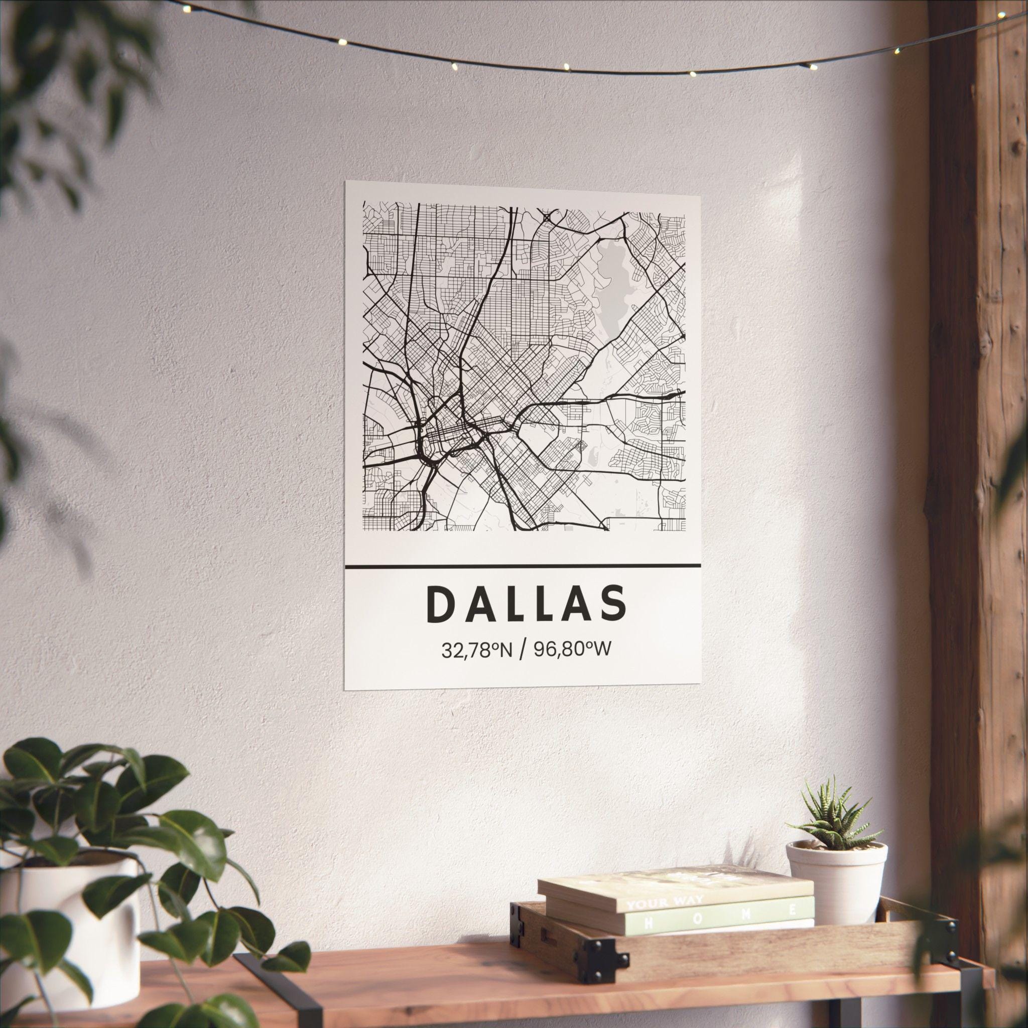 Dallas Map Poster - Etsy
