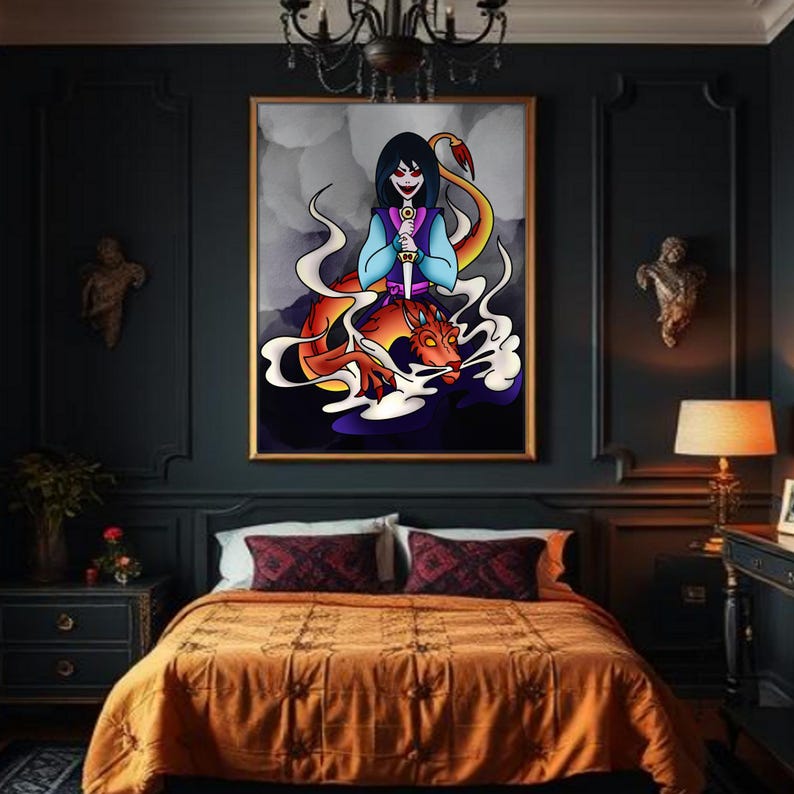Mulan & Mushu / Princess Illustration / Sublimation PNG 300DPI / Gothic ...