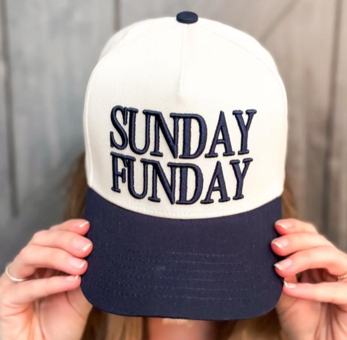 Sunday Funday Hat Cap Adjustable Hat Embroidered Good Quality - Etsy
