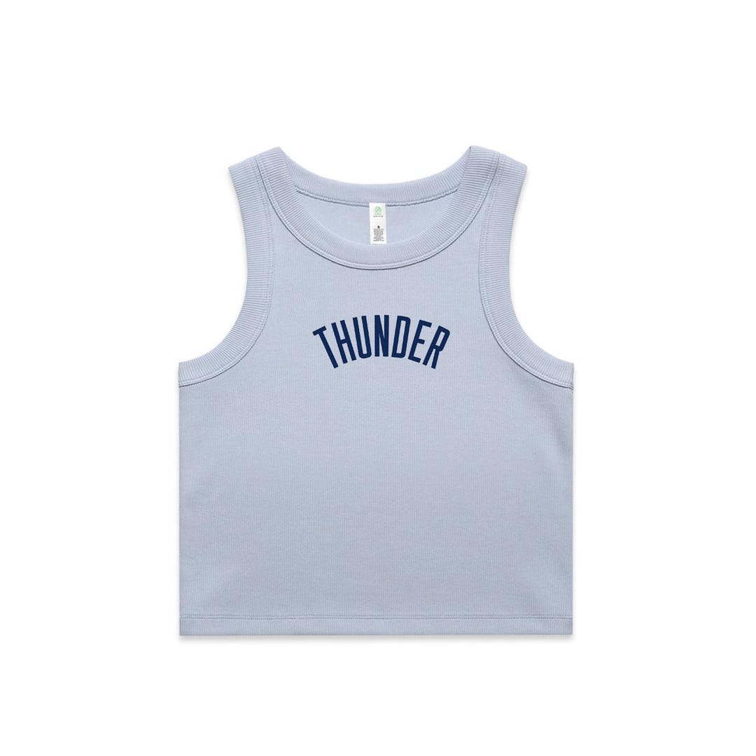 Thunder Okc Thunders Organic Rib Crop Embroidered Basketball Playoffs ...