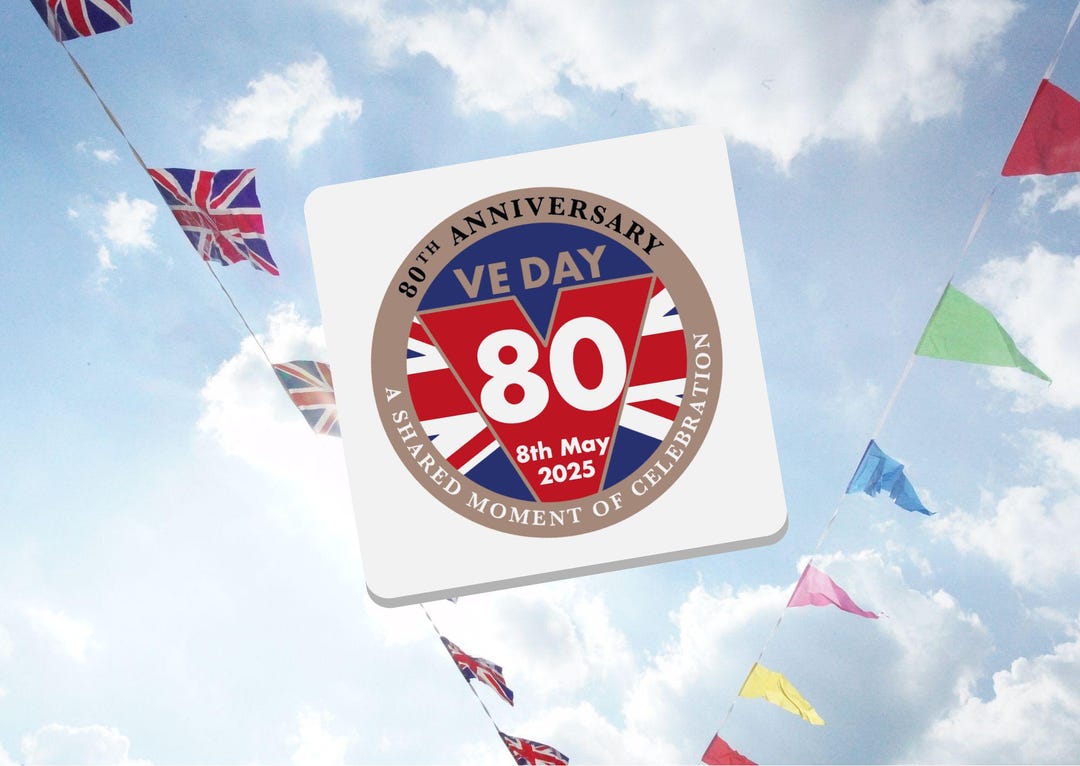 VE Day 80th Anniversary 2025 Coaster, Memorabilia, Gifts for Him, Gifts ...