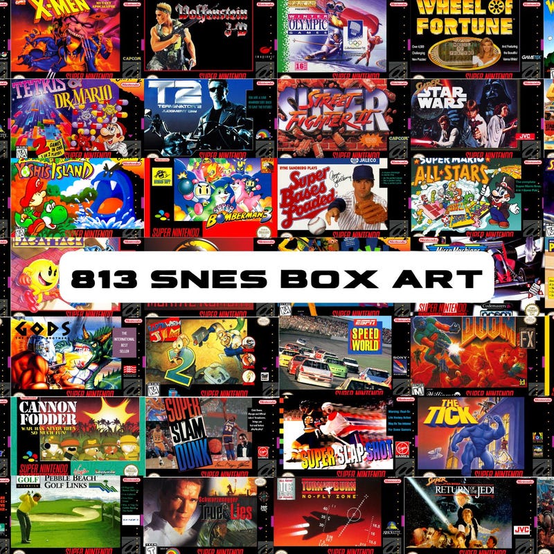 Snes Box Art Digital - Etsy