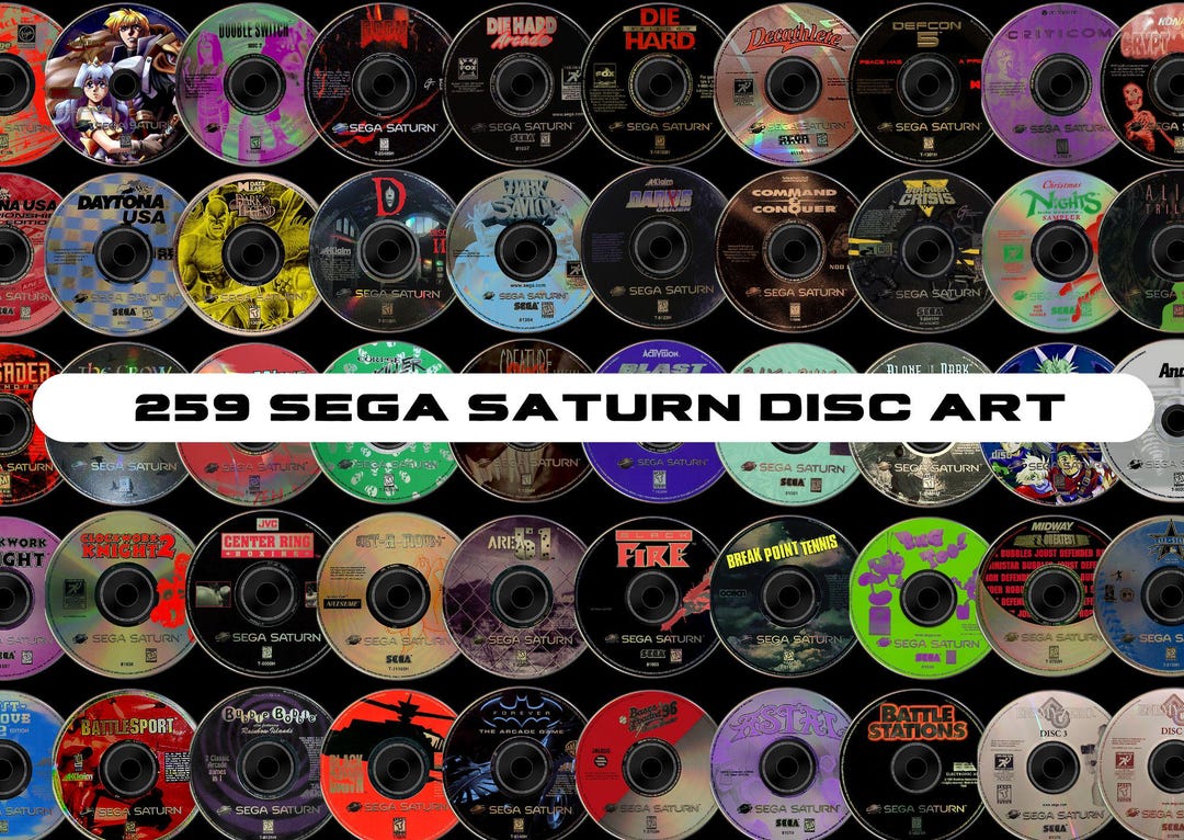 259 Digital Sega Saturn Disc Cover Art, PNG Bundle, Cool, Nostalgic ...