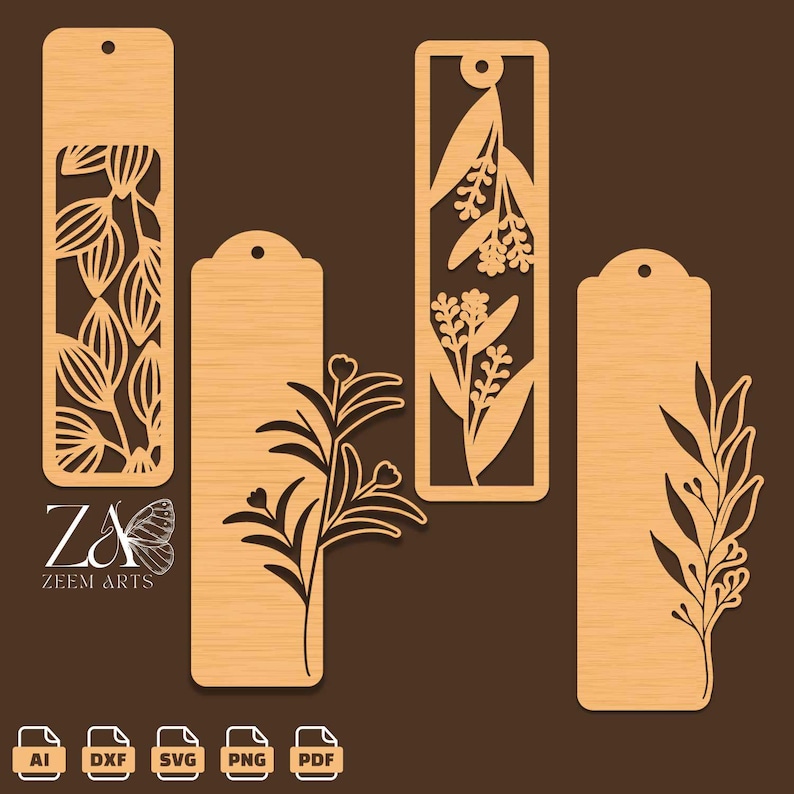 40 Floral Bookmark SVG Files & Laser Cut Files for Cricut Glowforge ...