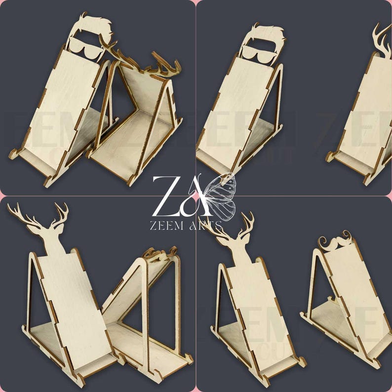16 Phone Stand Laser Cut Files: CNC, Glowforge (digital Download) - Etsy