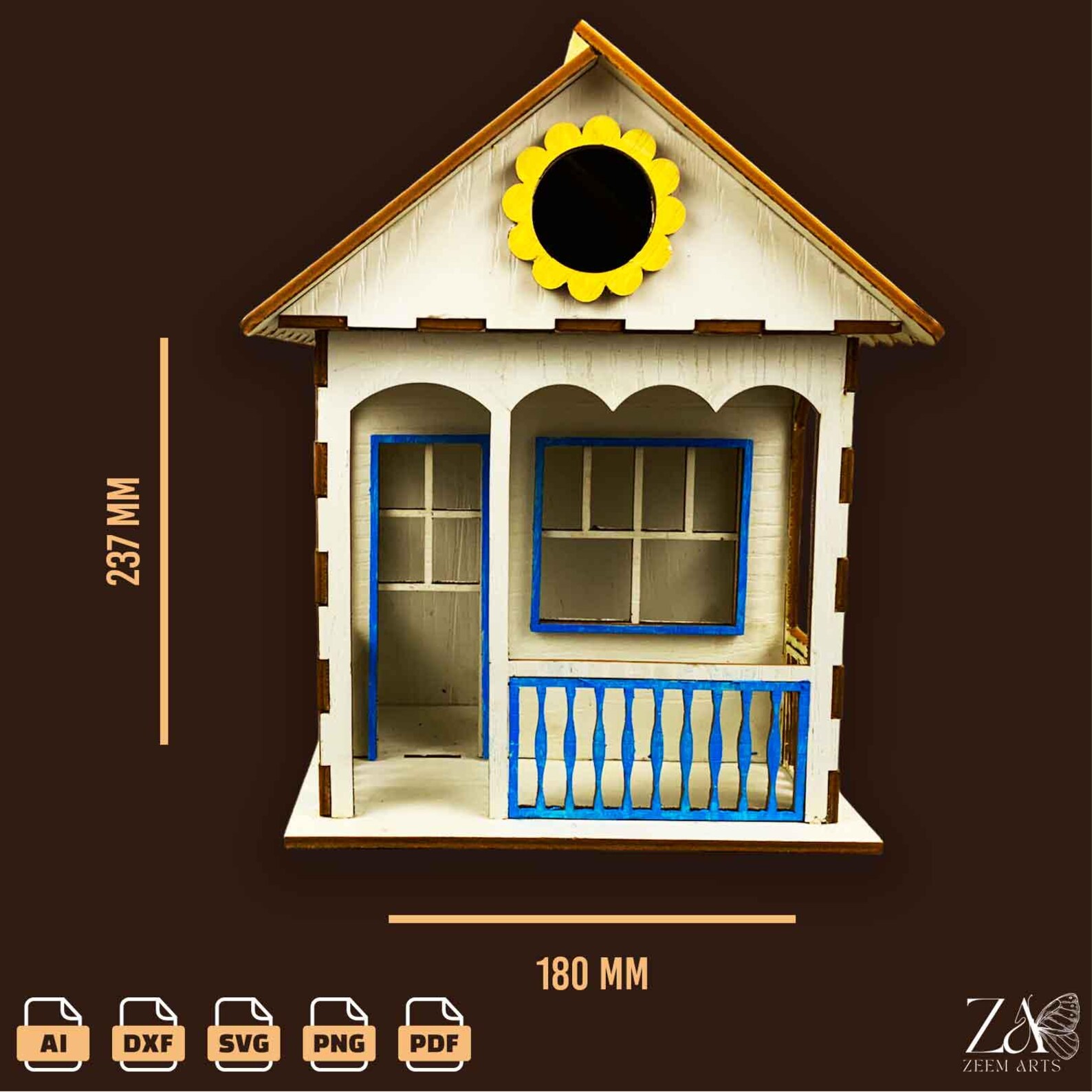 Bird House Laser Cut Files: 3mm Plywood Template (digital Download) - Etsy
