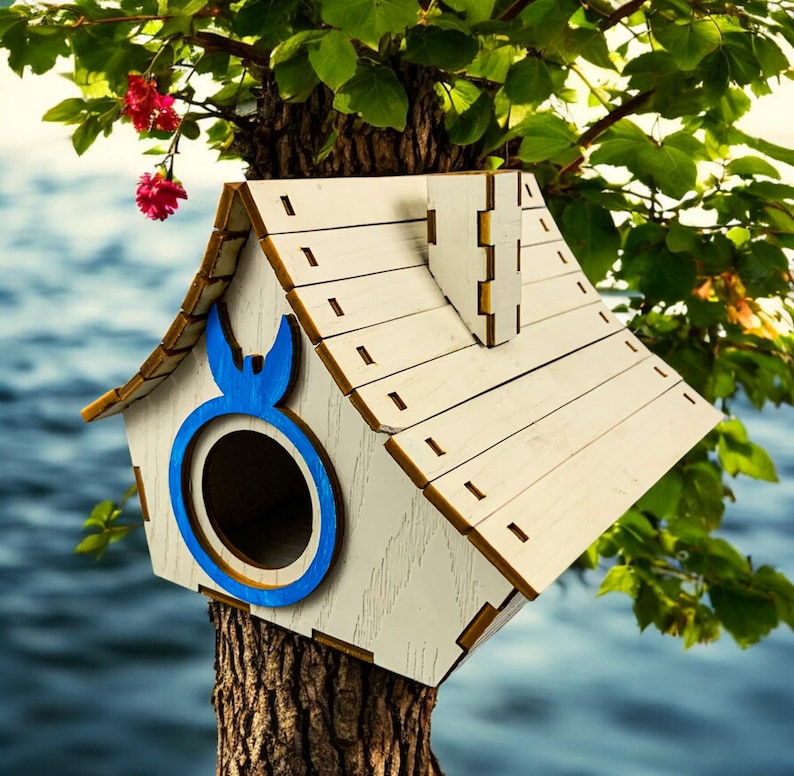 Bird House Laser Cut Files, 3mm Plywood, CNC, Glowforge (digital ...