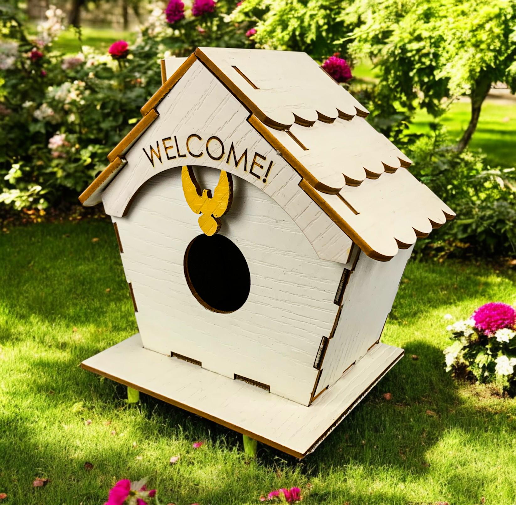 Bird House Laser Cut Files, 3mm Plywood, CNC, Glowforge (digital ...