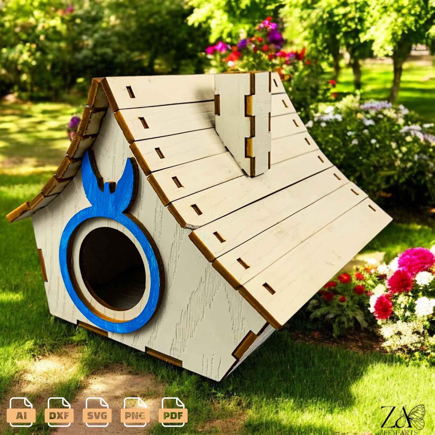 Bird House Laser Cut Files & SVG Files Template for Glowforge, CNC ...