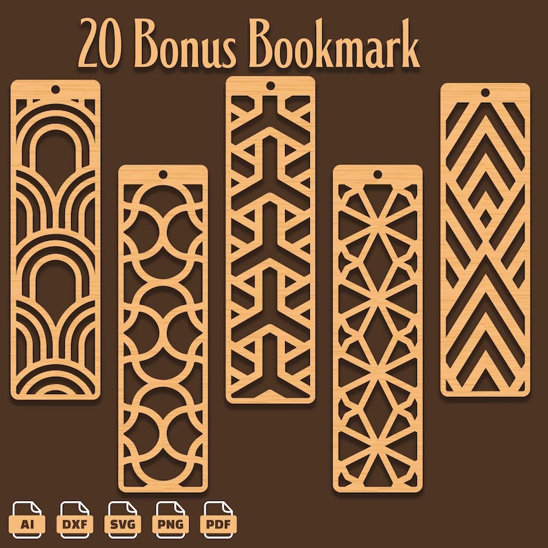 100 Bookmark Laser Cut Files: SVG, CNC, Glowforge (digital Download) - Etsy
