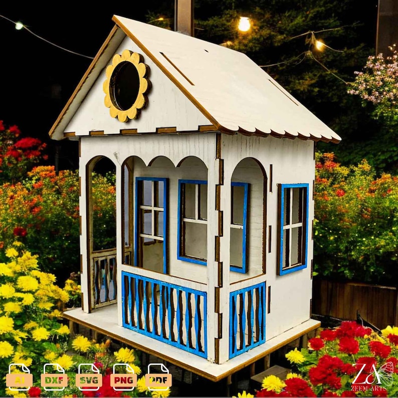 Bird House Laser Cut Files: 3mm Plywood Template (digital Download) - Etsy