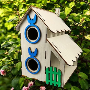 Bird House Laser Cut Files, 3mm Plywood, CNC, Glowforge (digital ...