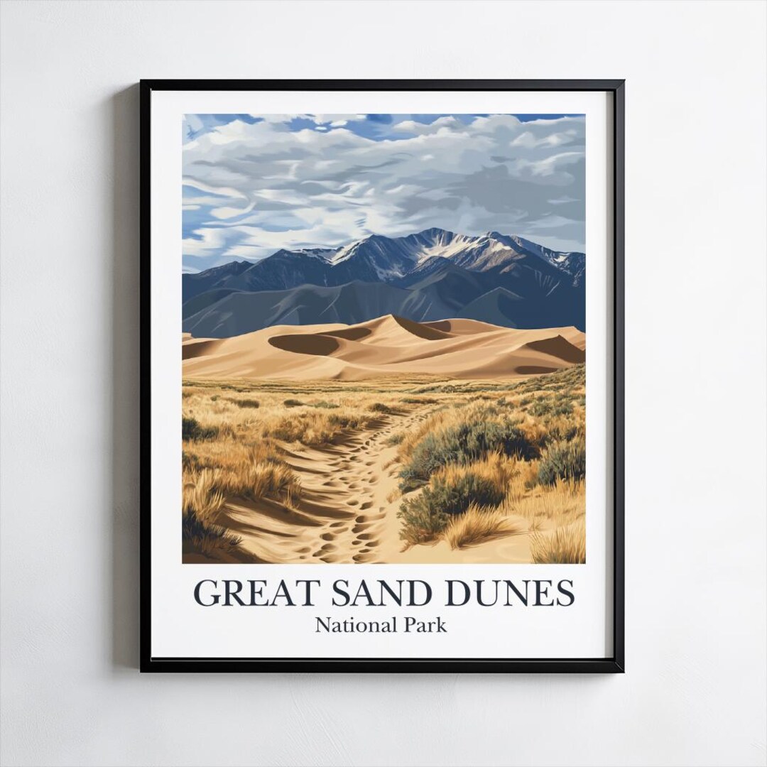 Great Sand Dunes National Park Poster Print Wall Art, Colorado Poster ...