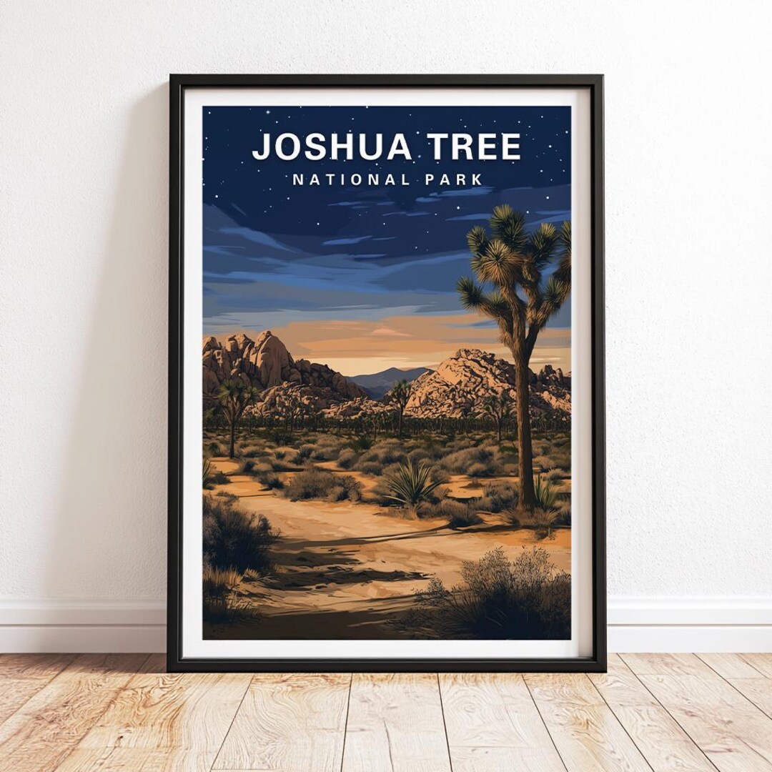 Joshua Tree National Park Poster Joshua Tree Night Art Joshua Tree ...