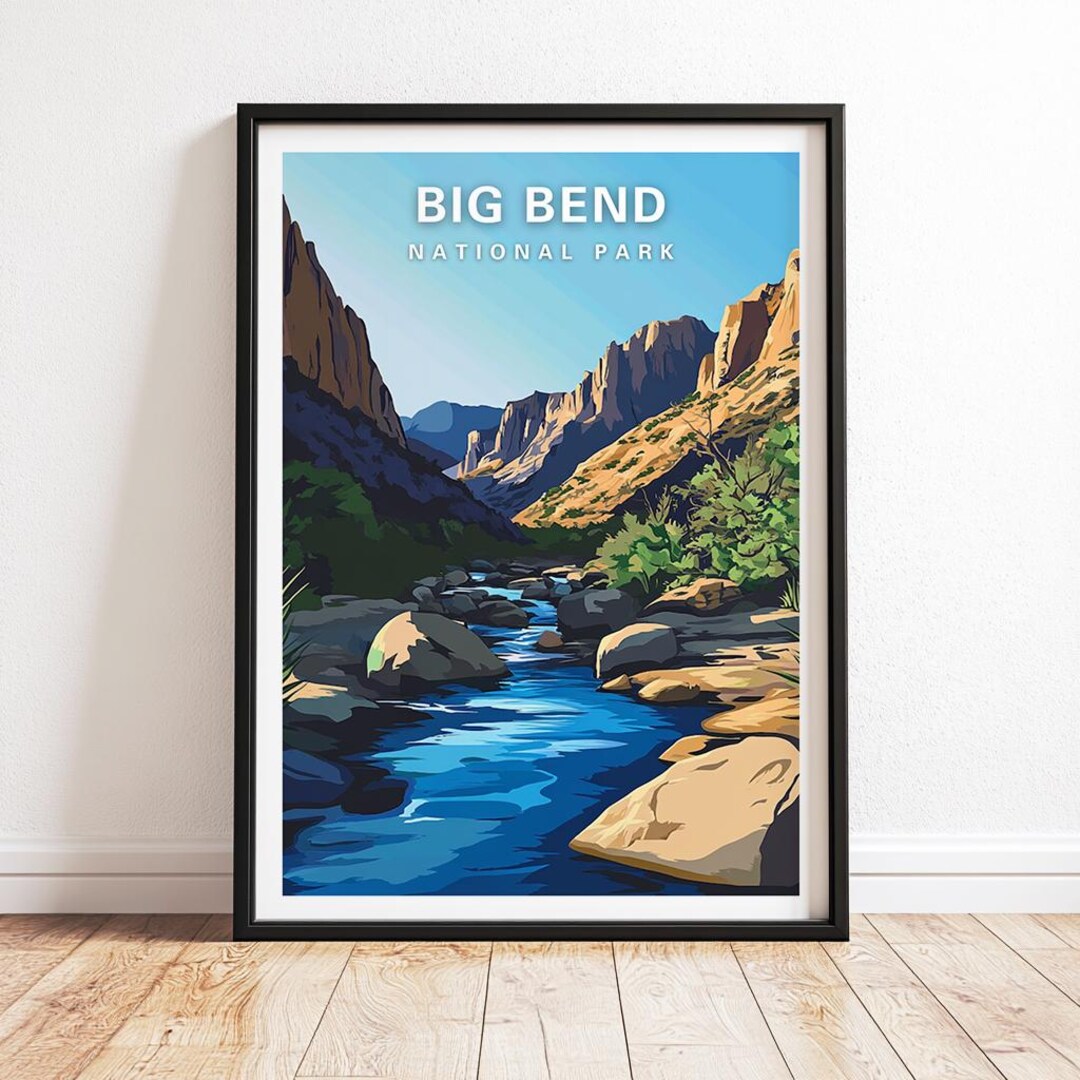 Big Bend National Park Poster, Big Bend Print, Texas Travel Poster ...