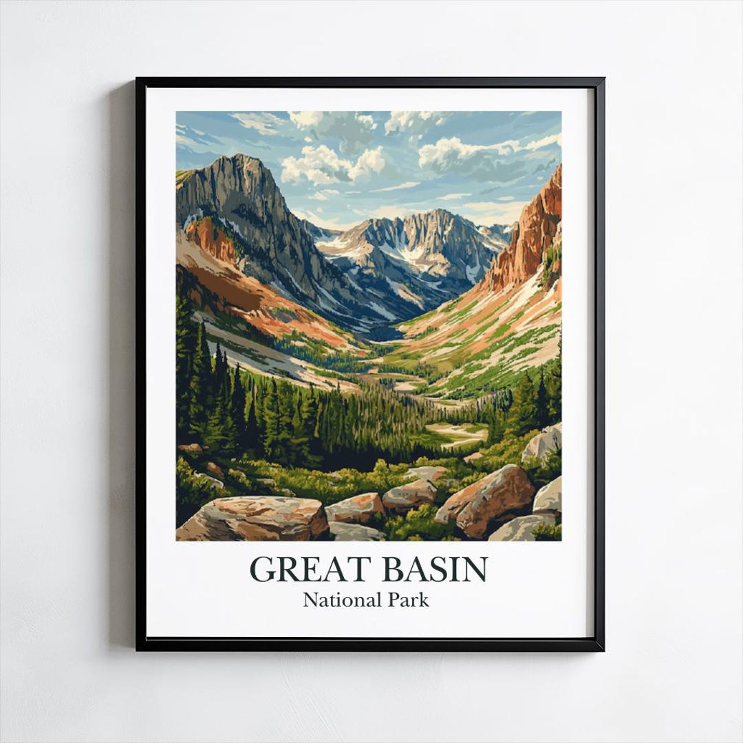 Great Basin National Park Poster, Print, Wall Art, Nevada Poster ...