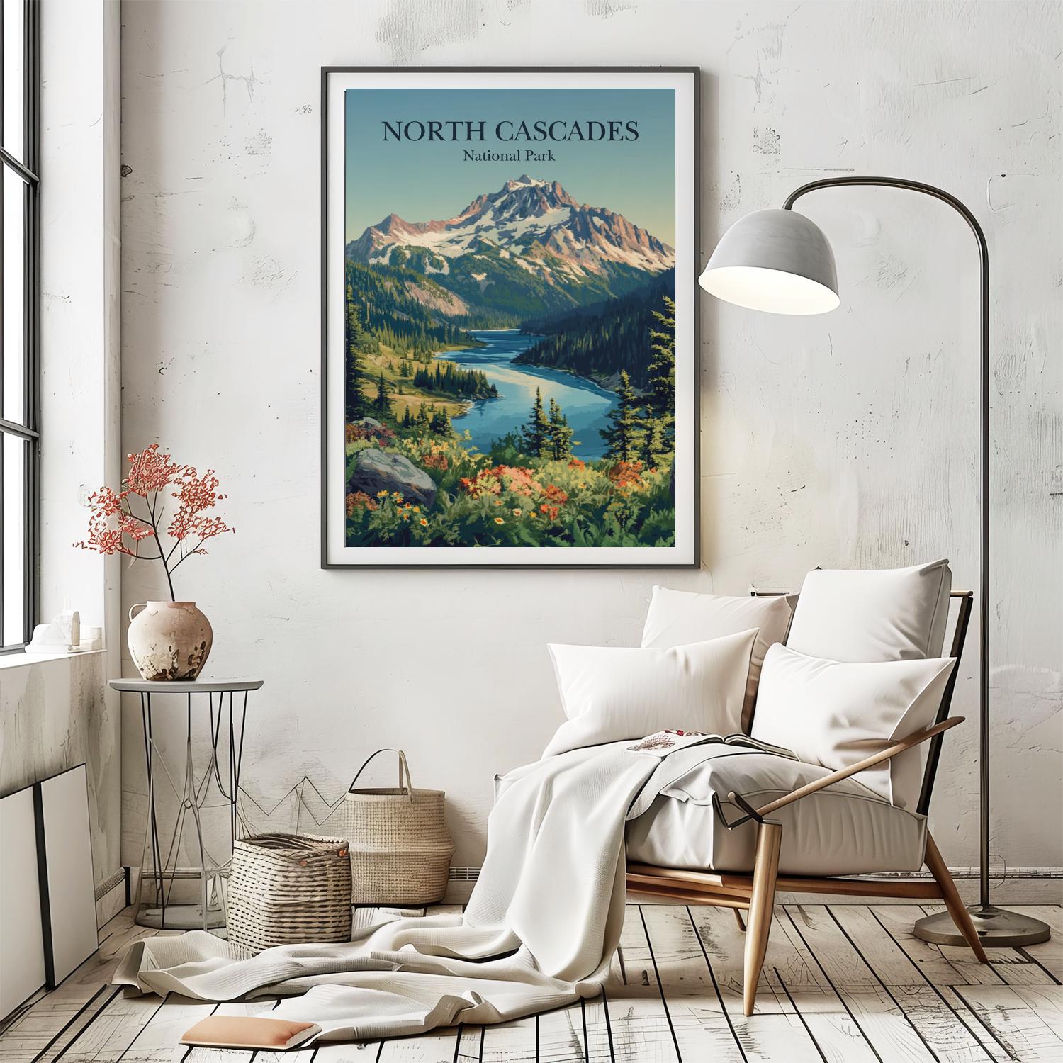 North Cascades National Park Poster, Print, Wall Art, Washington Print ...