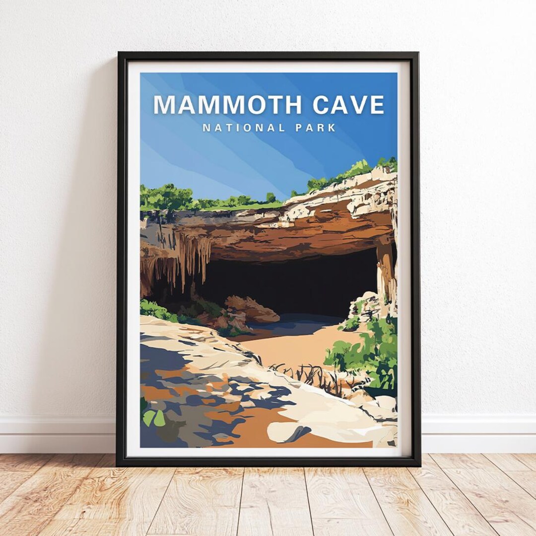 Mammoth Cave National Park Poster, Mammoth Cave Travel Poster, Kentucky ...