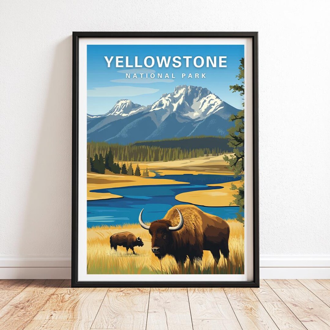 Yellowstone National Park Poster, Yellowstone Travel Poster ...