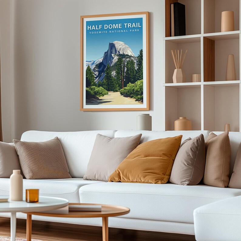 Half Dome Poster, Yosemite National Park Poster, Yosemite Travel Poster ...