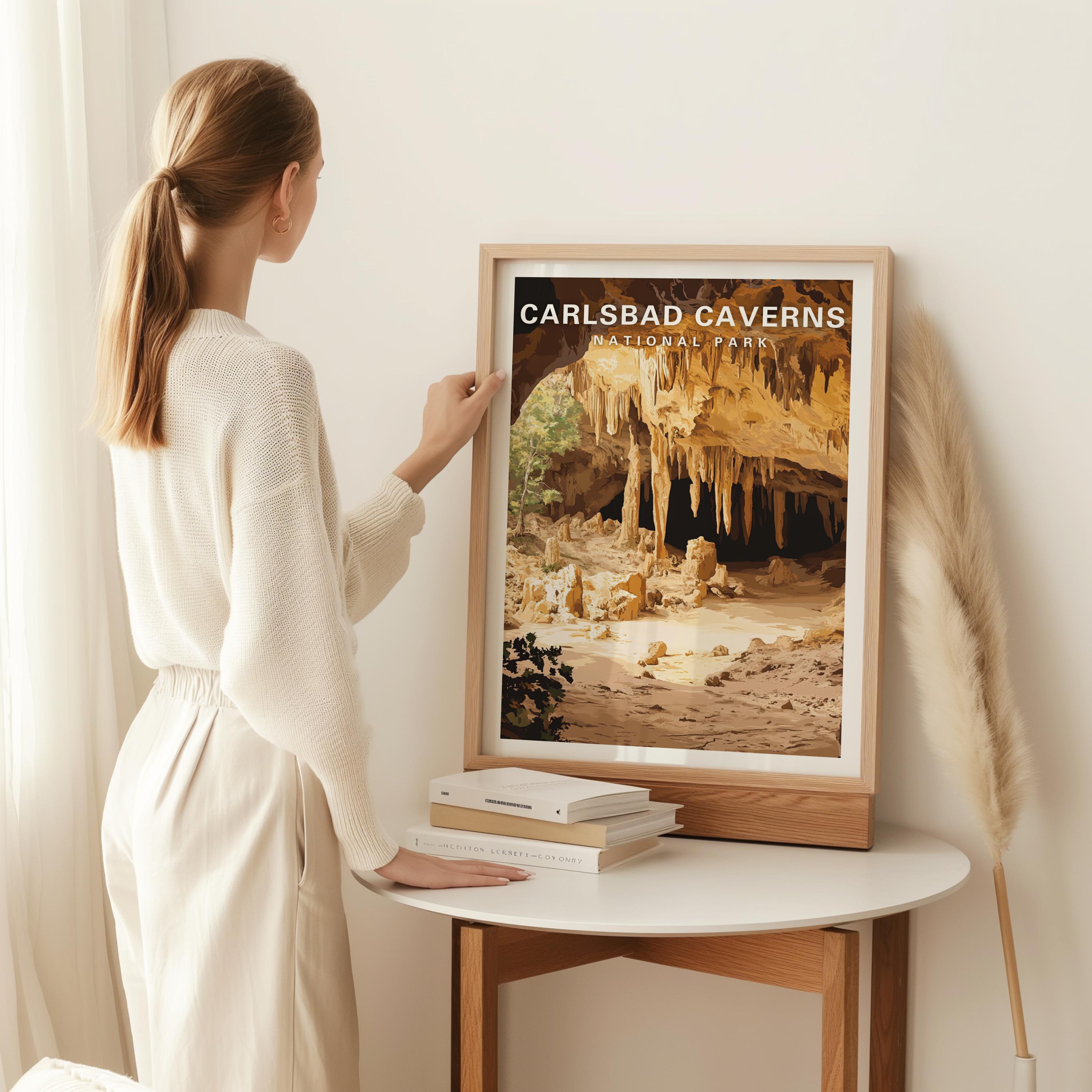 Carlsbad Caverns Poster, Carlsbad Caverns National Park, New Mexico ...