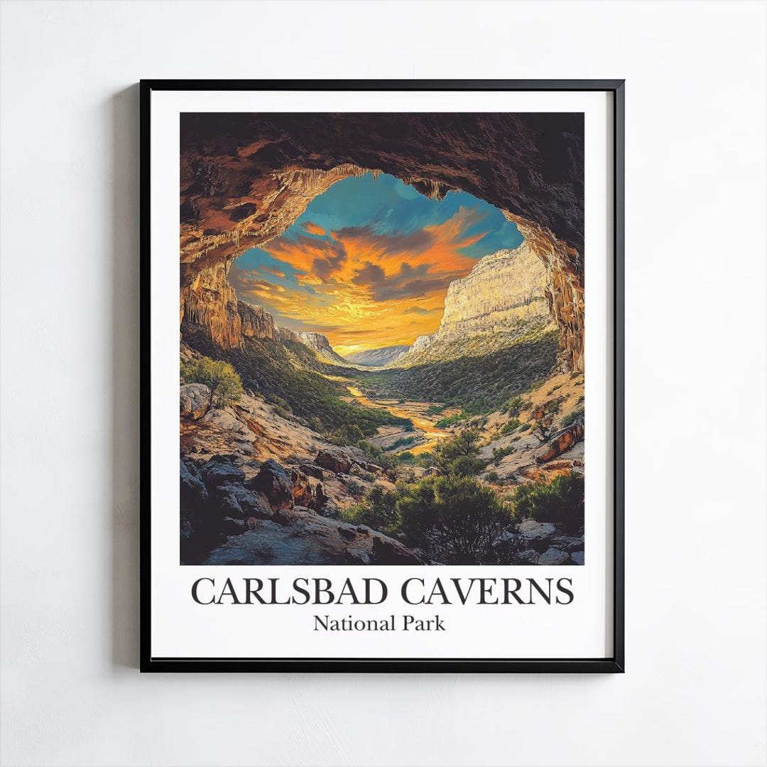 Carlsbad Caverns National Park Poster, Print, Wall Art, New Mexico ...