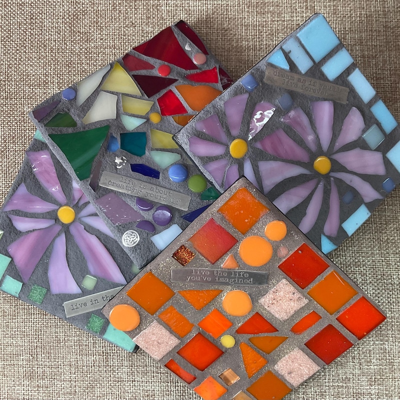 Mosaic Coaster - Etsy