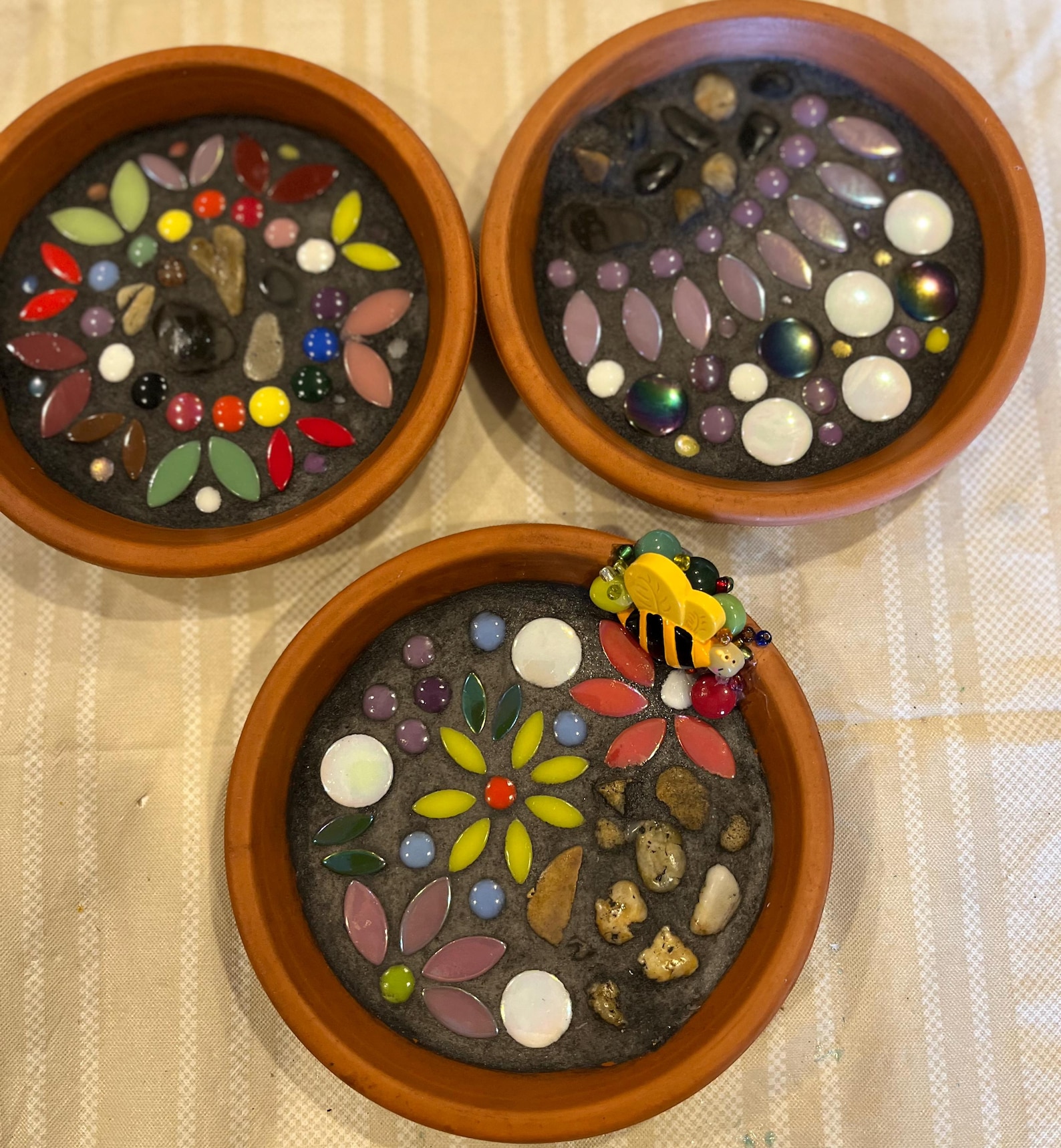 Mosaic Bee/butterfly Bath Watering Station Pollinator, Puddler With ...