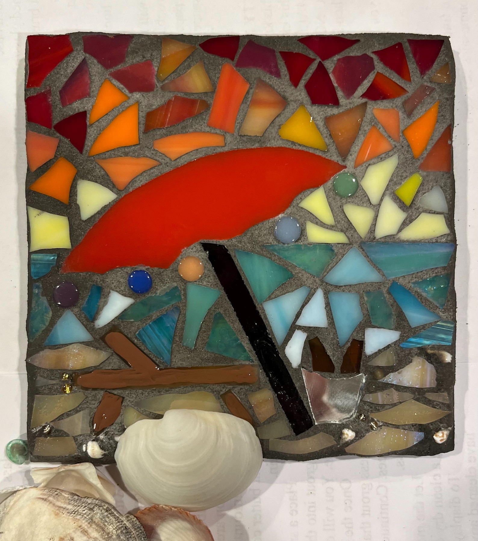 DIY Mosaic Beach, Glass Mosaic Kit, Craft Kit, Mosaic Stained Glass Kit ...