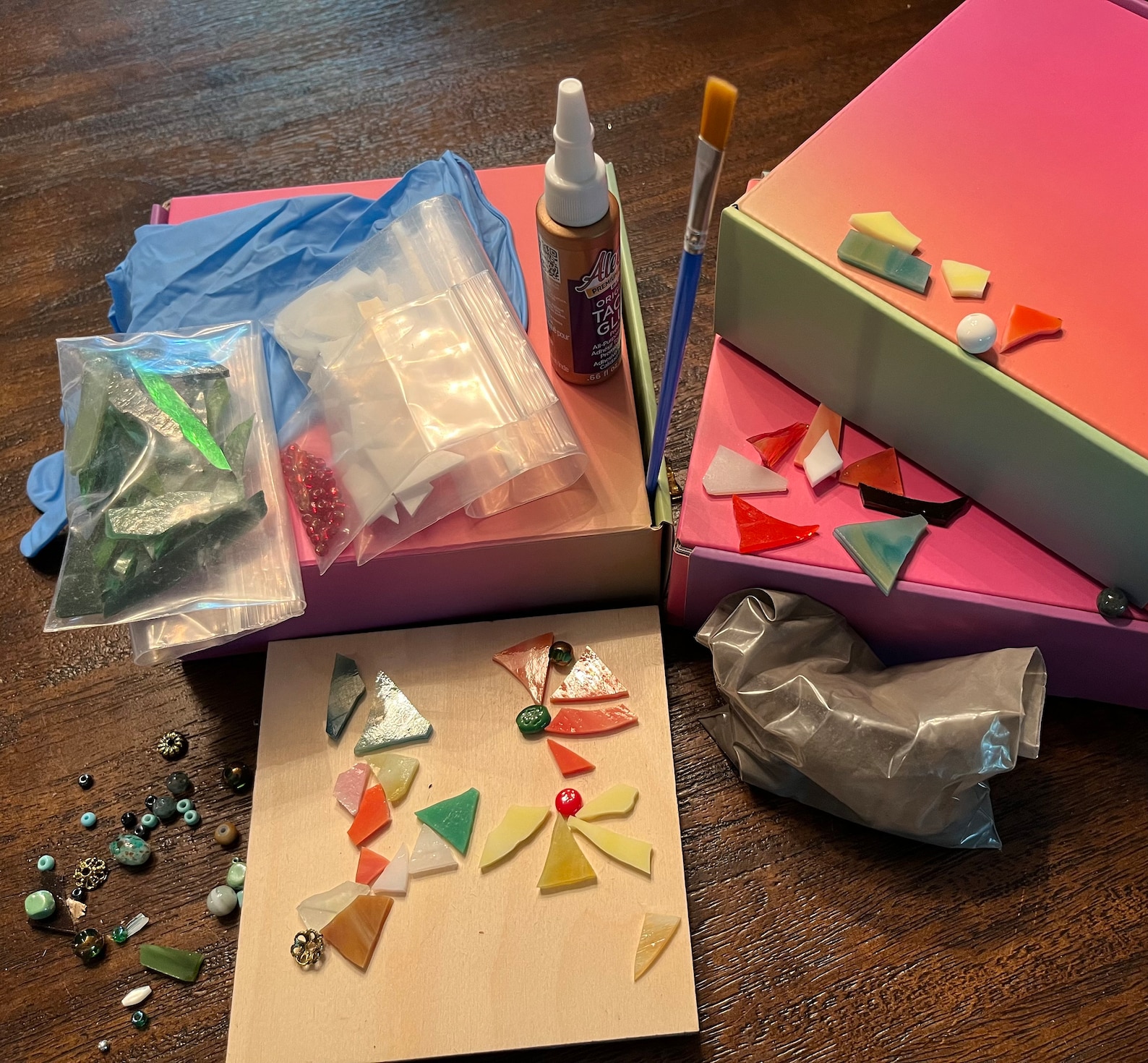 DIY Mosaic Flower Kit: Stained Glass Craft Kit for Adults - Etsy