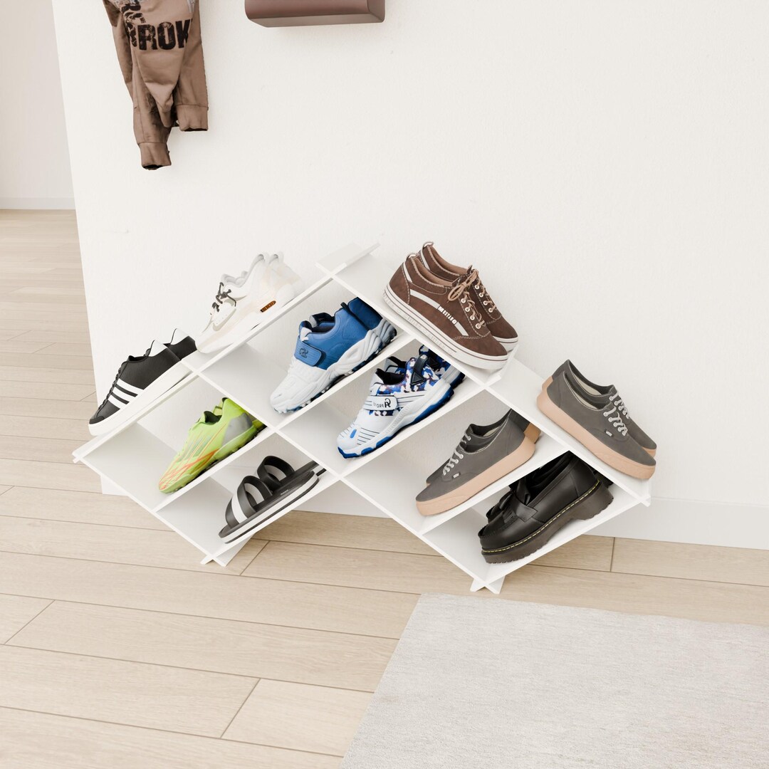 DIY Shoe Rack Plan – Small Space Shoe Cabinet, Woodworking PDF, Digital ...