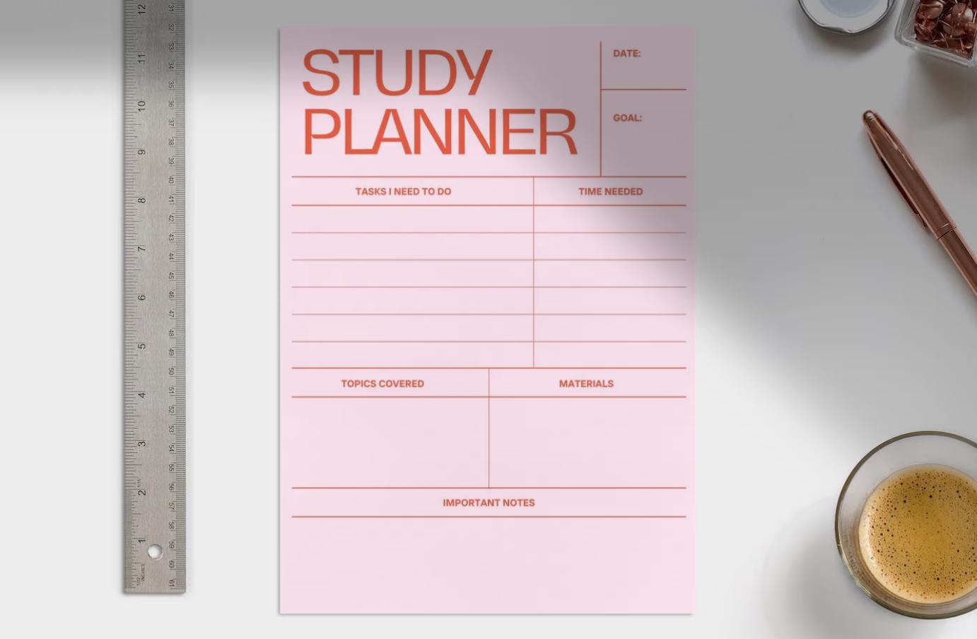 Printable Study Plan Digital Download Study Planner - Etsy