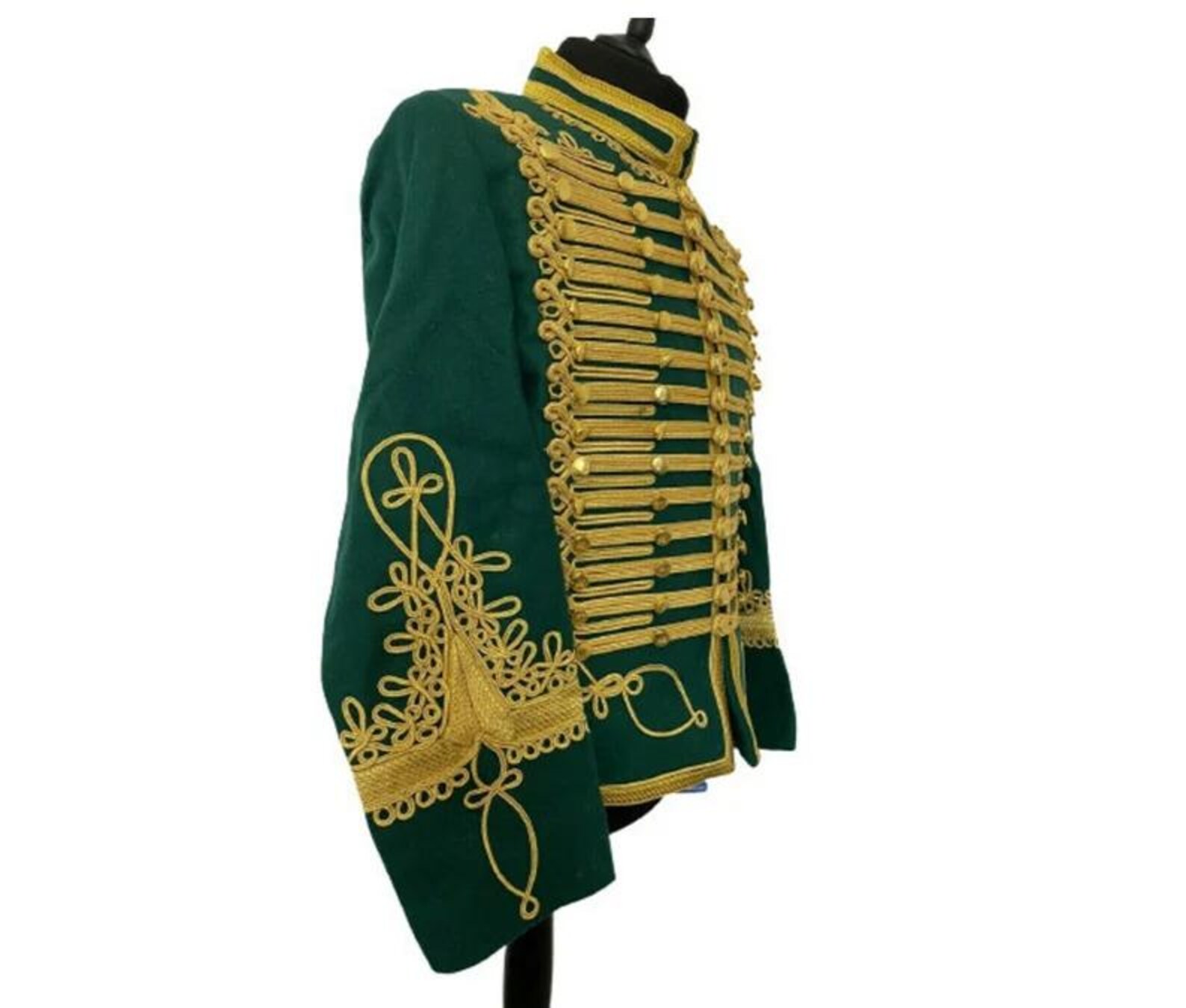 Men's Green Napoleonic Military Hussar Jacket: Handmade Fashion Hussar ...