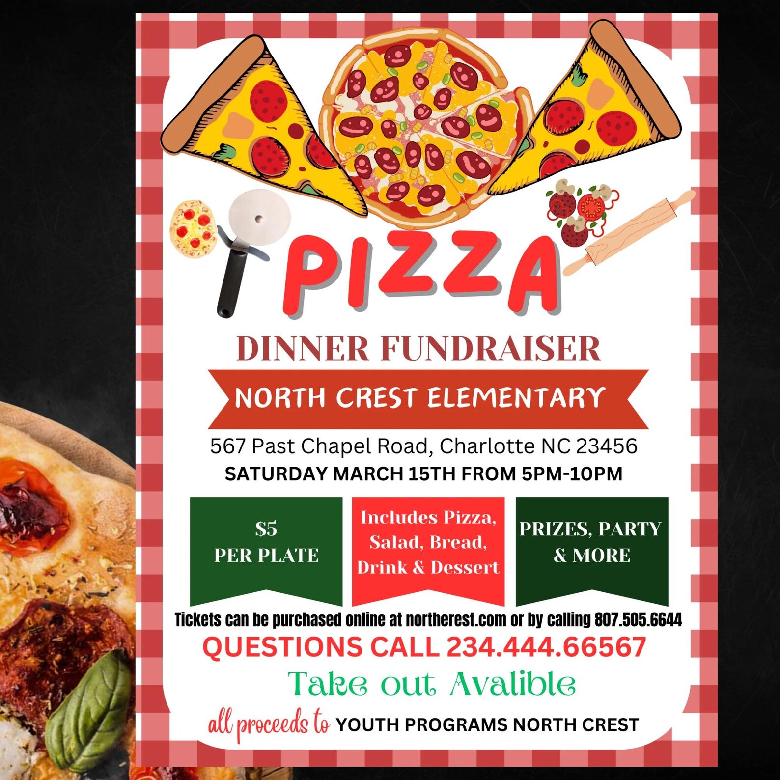 Order Pizza Template, Customizable Menu, Printable Food Menu, Digital ...