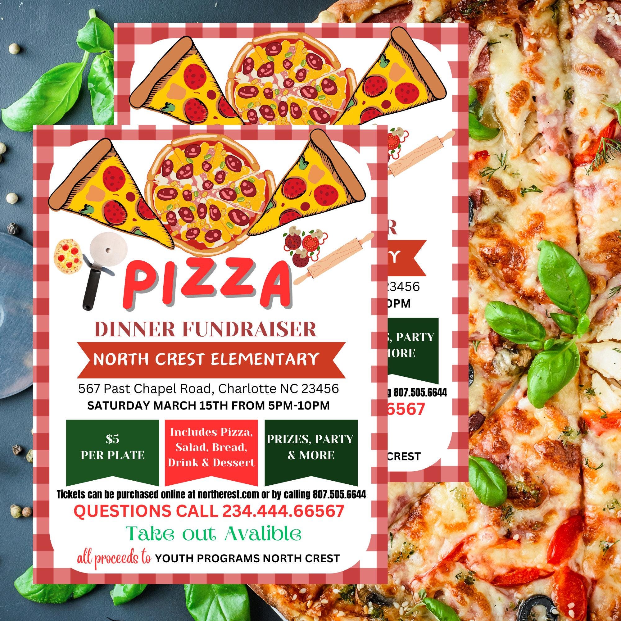 Order Pizza Template, Customizable Menu, Printable Food Menu, Digital ...
