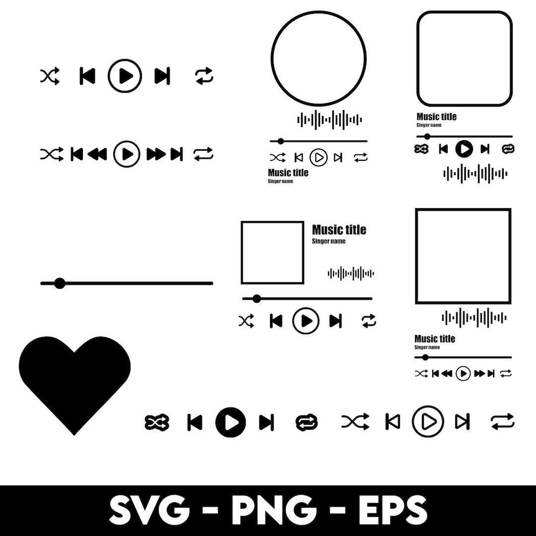 Music Player Svg Bundle Music Player Display Audio Control Svg Play ...