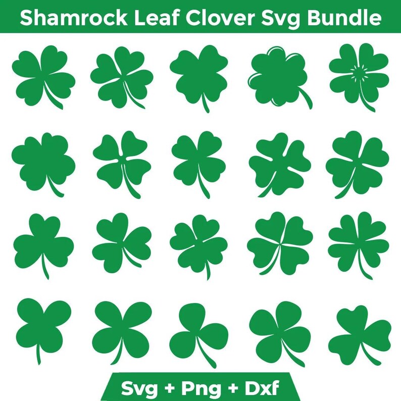 Clover Svg, Shamrock Svg, Digital Files Svg, Png, Pdf, St Patricks Day Svg, Lucky Svg - Etsy
