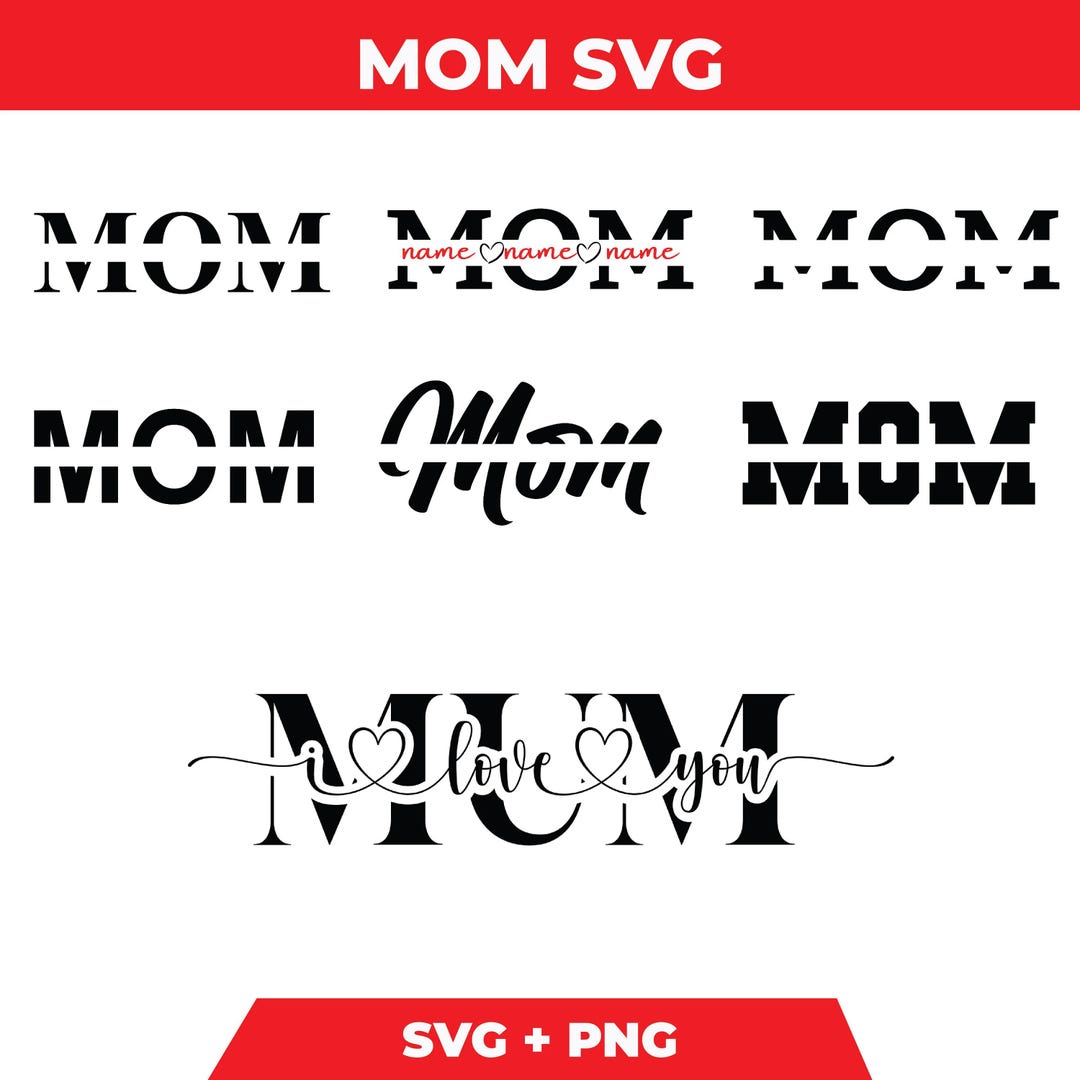 Mom SVG Bundle | Mother Svg | Mother’s Day SVG | Mom Split Name Frame ...