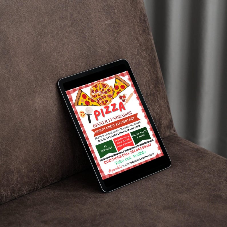 Order Pizza Template, Customizable Menu, Printable Food Menu, Digital ...