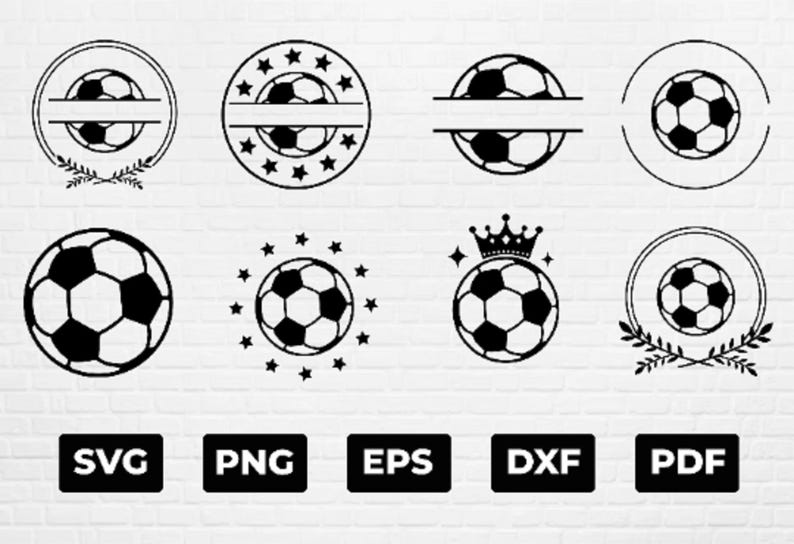 Soccer SVG Bundle | Soccer Ball Monogram SVG | Soccer Team Cut File ...